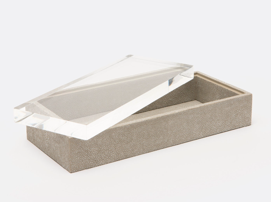 Jason Large Faux Shagreen Storage Box - Etoile Home