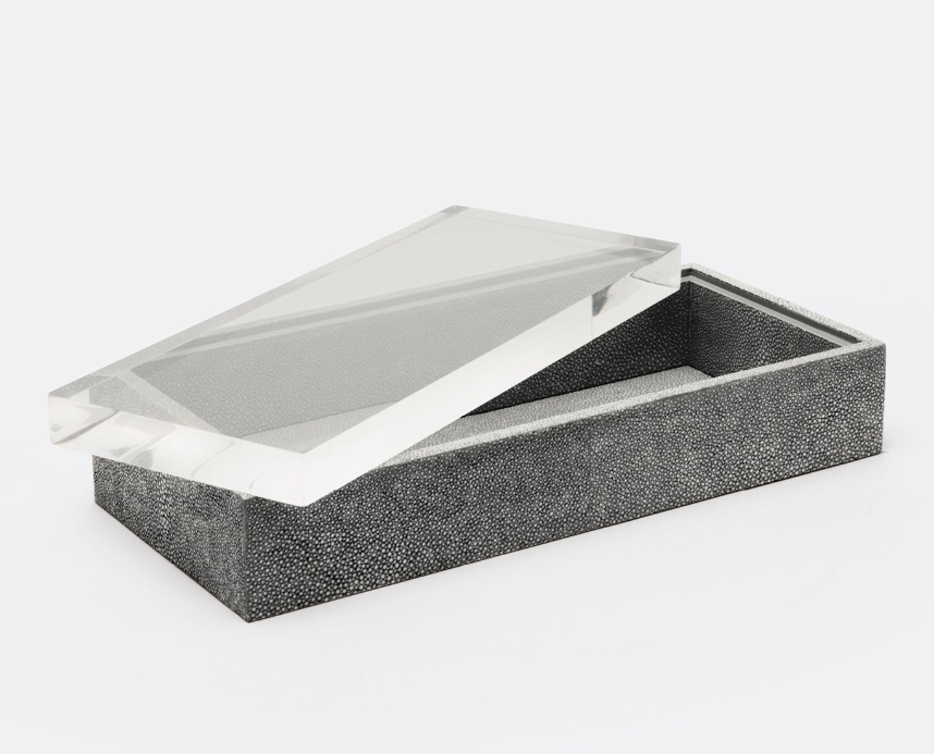 Jason Large Faux Shagreen Storage Box - Etoile Home